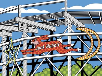 'Jack Rabbit Roller Coaster' Giclee Print - Ron Magnes | Art.com