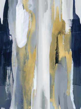'Converge Blue and Gold I' Art Print - Jackie Hanson | Art.com