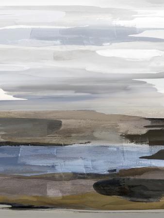 'Intuition Blue and Brown' Art Print - Jackie Hanson | Art.com