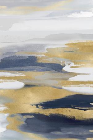 'Intuition Blue and Gold I' Art Print - Jackie Hanson | Art.com