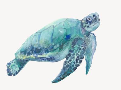 'Blue Great Sea Turtle I' Art Print - Jacob Q | Art.com