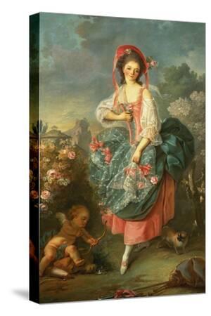 Portrait of Mademoiselle Guimard as Terpsichore Stretched Canvas Print ...
