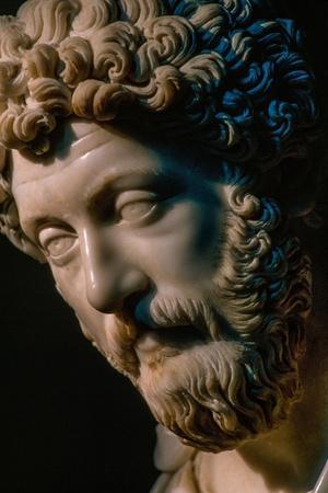 'Bust of the Roman Emperor Marcus Aurelius. Ephesus Museum, Selcuk ...