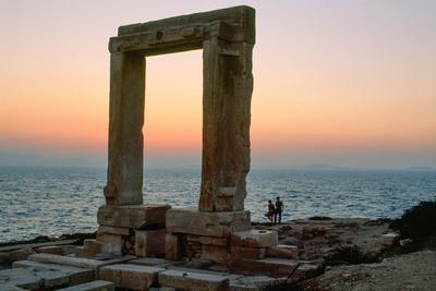 The Portara or Temple Entrance Arch at the Harbor on Naxos. Naxos ...