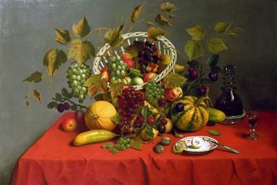 'Still Life with Fruit and Flowers' Giclee Print - James Miller | Art.com