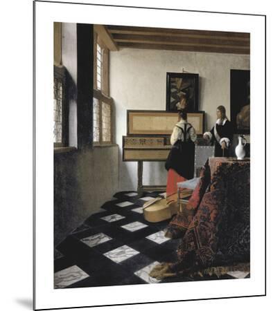 The Music Lesson Mounted Premium Giclee Print - Jan Vermeer | Art.com