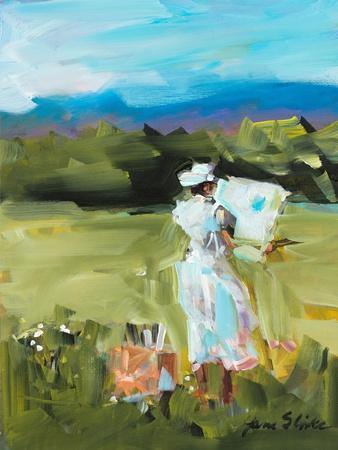 'Lady Painting' Art Print - Jane Slivka | Art.com