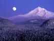 'Moon Rises Over Mt. Hood, Oregon Cascades, USA' Photographic Print ...