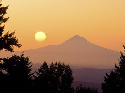 'Sunrise Over Mt Hood, Portland, Oregon, USA' Photographic Print ...
