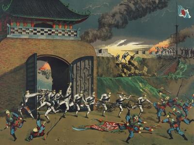 'Japanese Forces Engage Boxers at Tianjin' Art Print | Art.com