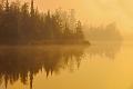'Canada, Manitoba, Whiteshell Provincial Park. Lyons Lake at sunrise ...