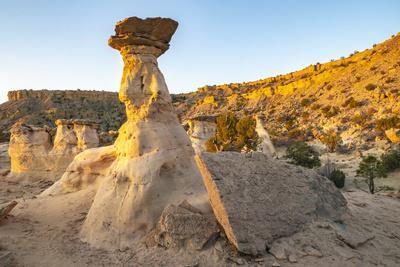 'USA, New Mexico, Ojito Wilderness. Eroded desert rocks.' Photographic ...