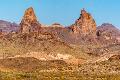 USA, Texas, Big Bend National Park. Mule Ears formation in Chisos ...