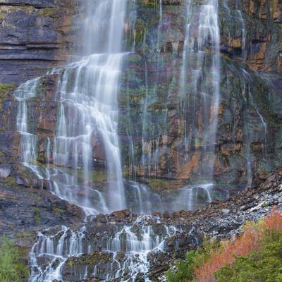 'Utah, Wasatch Mountains. View of Bridal Veil Falls' Photographic Print ...