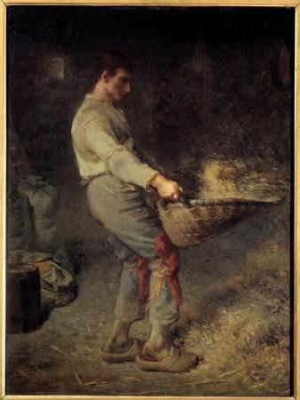 'Le Vanneur Painting by Jean Francois Millet (1814-1875) 1868 Sun. 0 ...