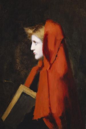 A Woman in Profile Holding a Book Giclee Print - Jean Jacques Henner ...