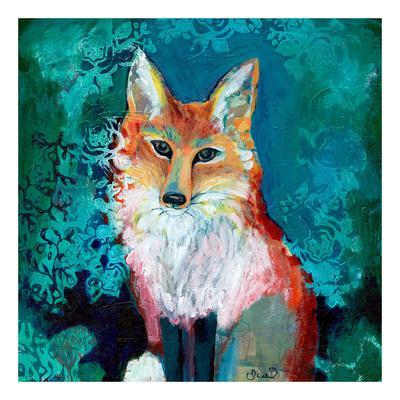 'Shy Fox' Art Print - Jennifer Lommers | Art.com