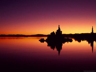 'Tufa Towers Reflect in Mono Lake, California, USA' Photographic Print - Jerry Ginsberg | Art.com