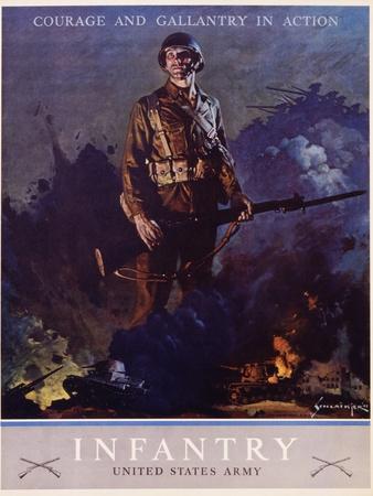 'Infantry Recruitment Poster' Giclee Print - Jes Schlaikjer | Art.com