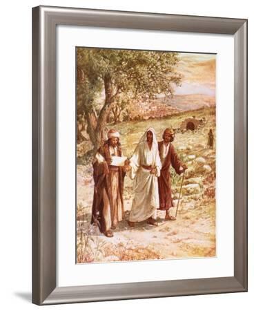 Jesus Appearing to Two Disciples on the Road to Emmaus Giclee Print by William Brassey Hole ...