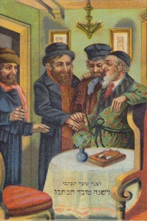 Jewish Men Shaking Hands Giclee Print | Art.com