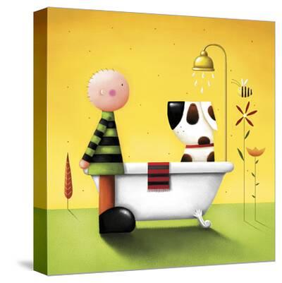 'Bathtime' Stretched Canvas Print - Jo Parry | Art.com