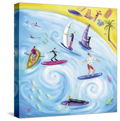 'Surf's Up' Stretched Canvas Print - Jo Parry | Art.com