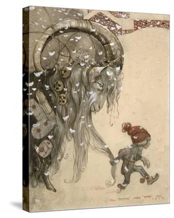 'Julbocken' Stretched Canvas Print - John Bauer | Art.com