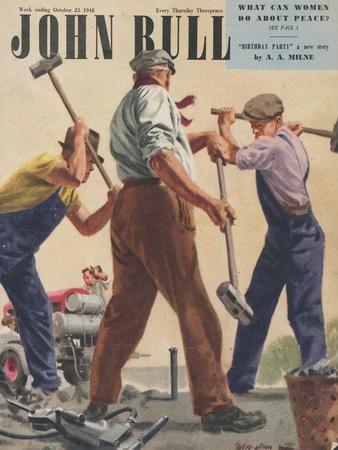 'John Bull, Navies Road Builders Workmen, UK, 1948' Giclee Print | Art.com