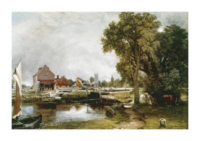 'Dedham Lock and Mill' Premium Giclee Print - John Constable | Art.com