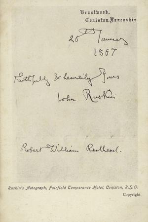 'John Ruskin's Autograph, 1887' Photographic Print | Art.com