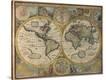 'A New and Accurat Map of the World, 1651' Stretched Canvas Print ...