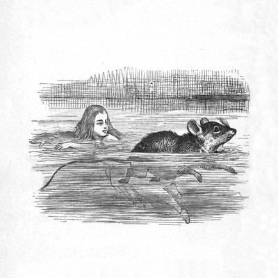 ''Alice swimming with a mouse in a pool', 1889' Giclee Print - John ...