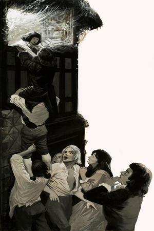 'John Wesley Was Saved from a Fire as a Child' Giclee Print | Art.com