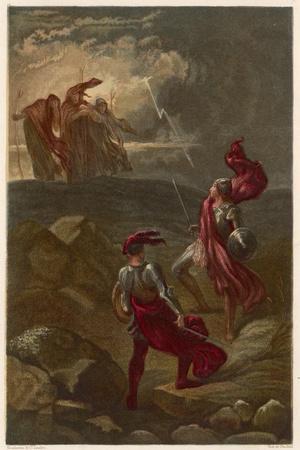 Macbeth, The Meeting with the Witches on the Heath Art Print - Joseph ...