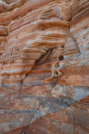 'Nevada. Layers of sediment design and erosion in sandstone formation ...