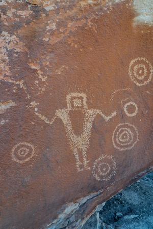 USA, Utah. Juggler Panel petroglyphs in San Rafael Swell Recreation ...