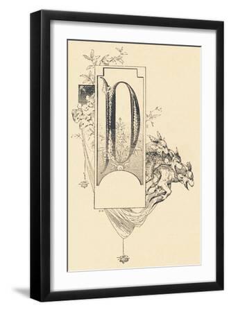 Capital Letter D Decorated with Fantastic Plants and Animals.,1880 ...