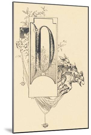 Capital Letter D Decorated with Fantastic Plants and Animals.,1880 ...