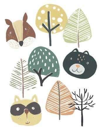 Woodland Faces II Art Print - June Vess | Art.com