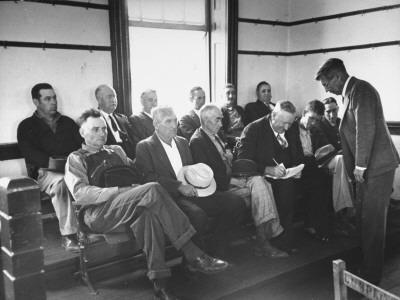 'Jury Foreman Writing Out the Jury's Verdict to Be Read to the Court ...
