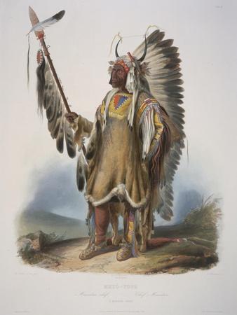 'Mato-Tope, A Mandan Chief' Giclee Print - Karl Bodmer | Art.com
