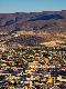 Cityscape seen from Cerro del Fortin at sunset, Oaxaca de Juarez ...