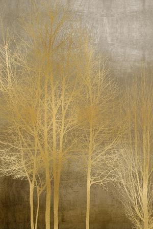 'Gold Trees on Brown Panel I' Art Print - Kate Bennett | Art.com