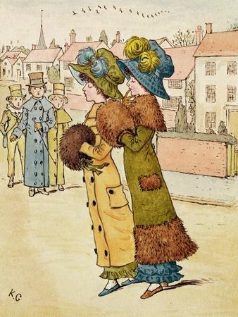 'Out for a Walk, 19Th Century (Colour Lithograph)' Giclee Print - Kate ...