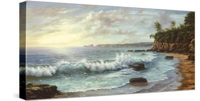 'Summer Blue Sea' Stretched Canvas Print - Keith Cast | Art.com