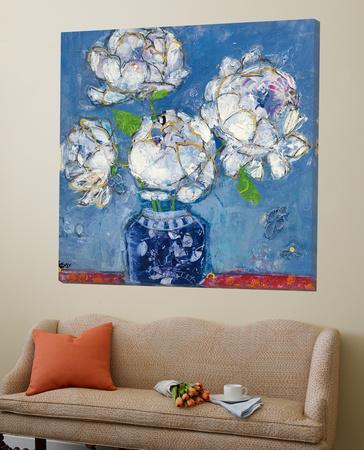 'Vase of Peonies' Loft Art - Kellie Day | Art.com