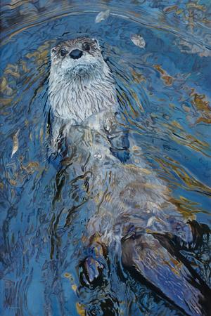 Otters Just Wanna Have Fun - River Otter Giclee Print - Kelly Singleton ...