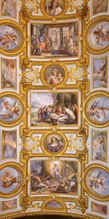 'Italy, Campania, Naples. a Painted Church Ceiling.' Photographic Print ...