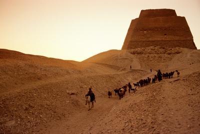 Pyramid of Meidum,Egypt's Old Kingdom; Shepherds; Egypt, 1995 (Photo ...